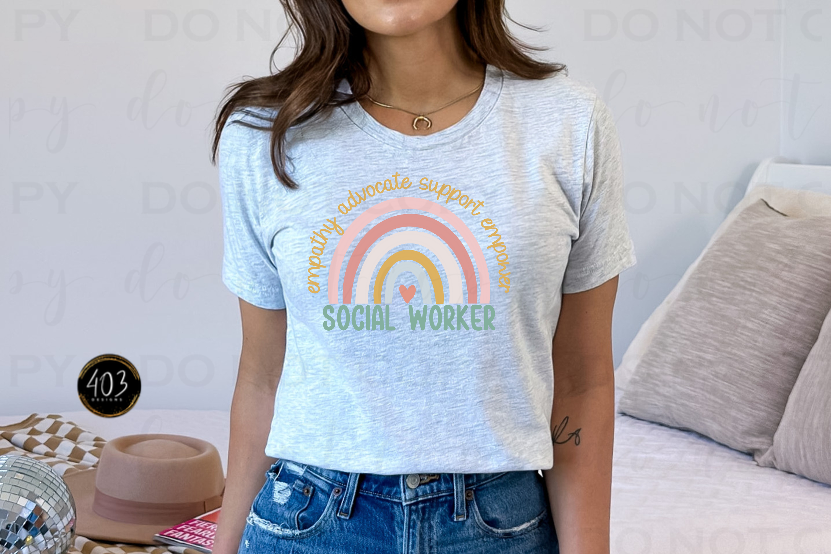 Social Worker Rainbow DTF Transfer – 403Designs