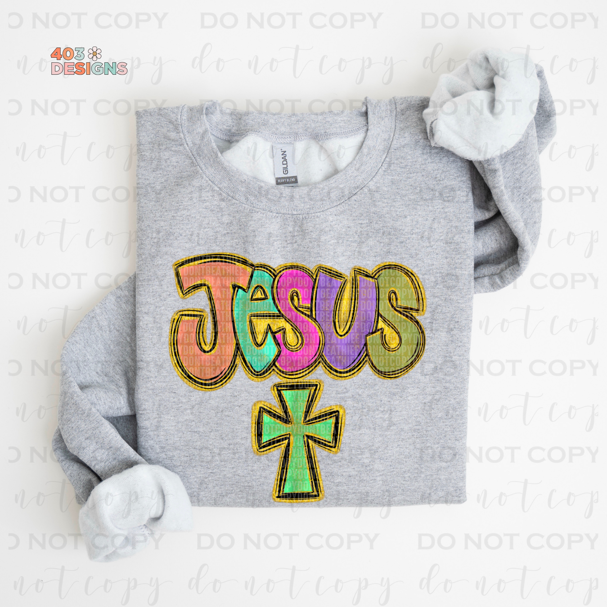 Jesus Cross DTF Transfer – 403Designs