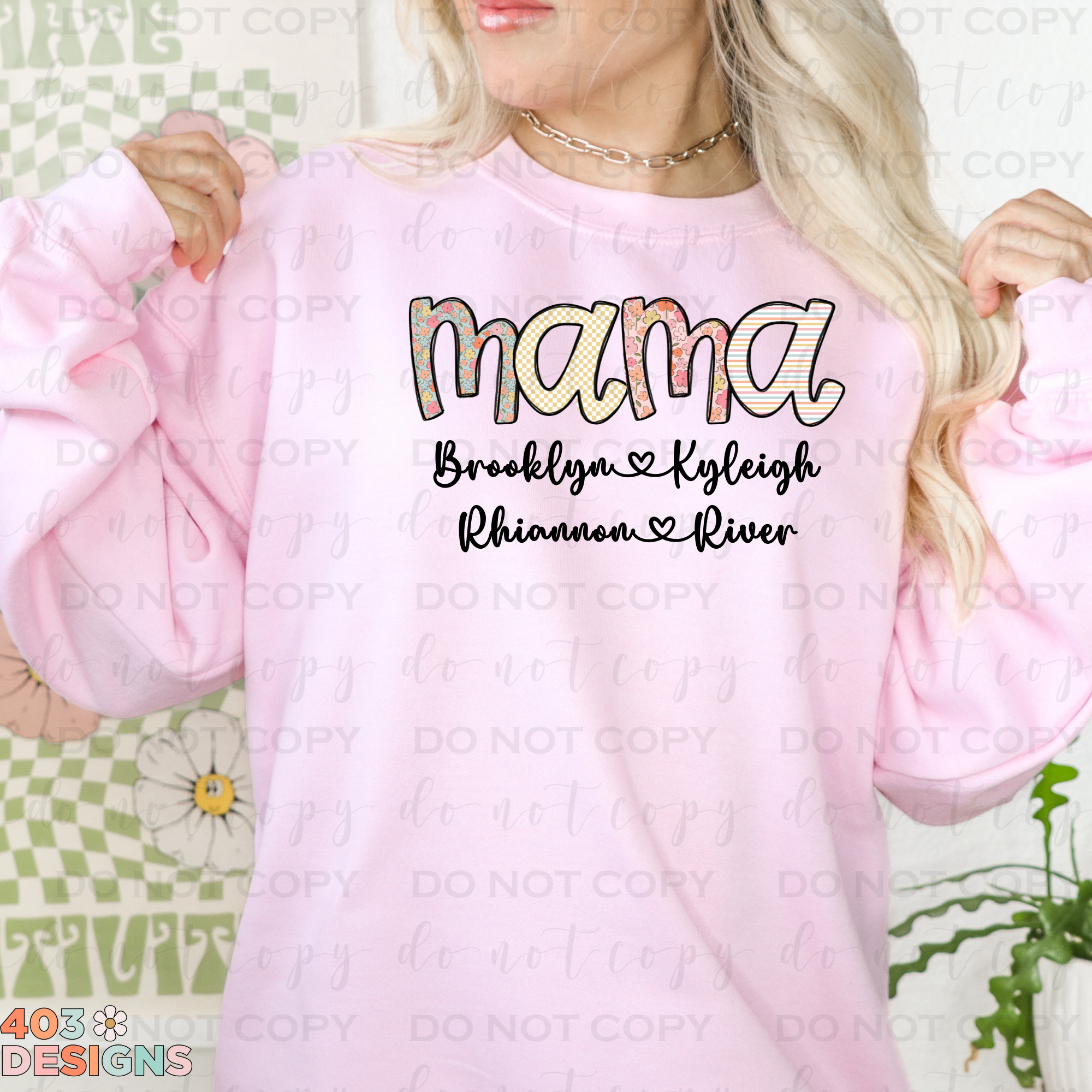 Personalized Spring Floral DTF Transfer – 403Designs