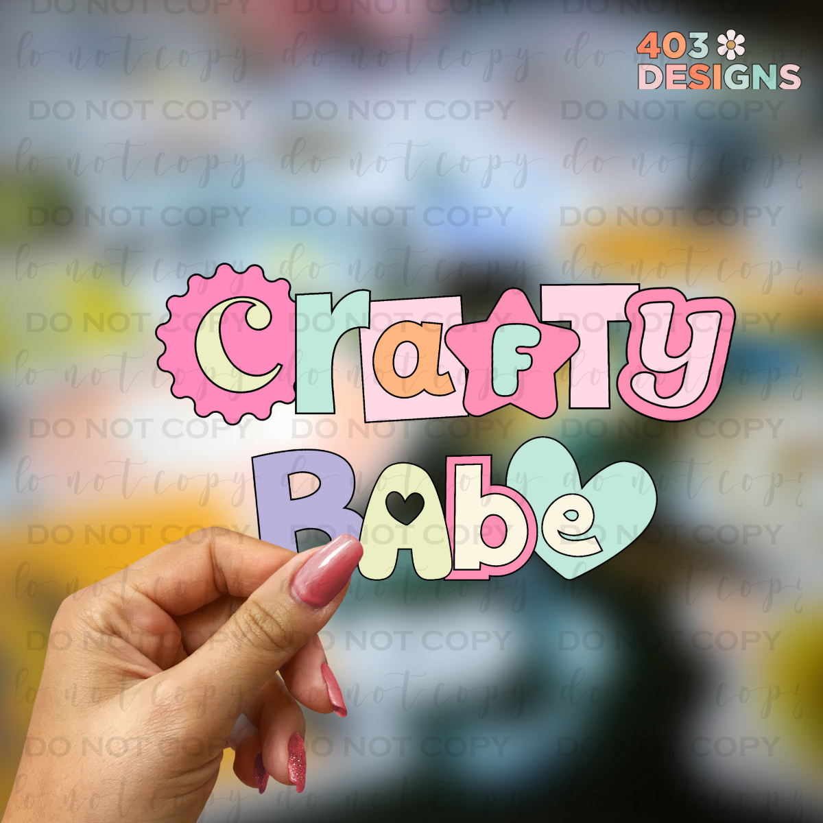 Crafty Babe UV Sticker – 403Designs