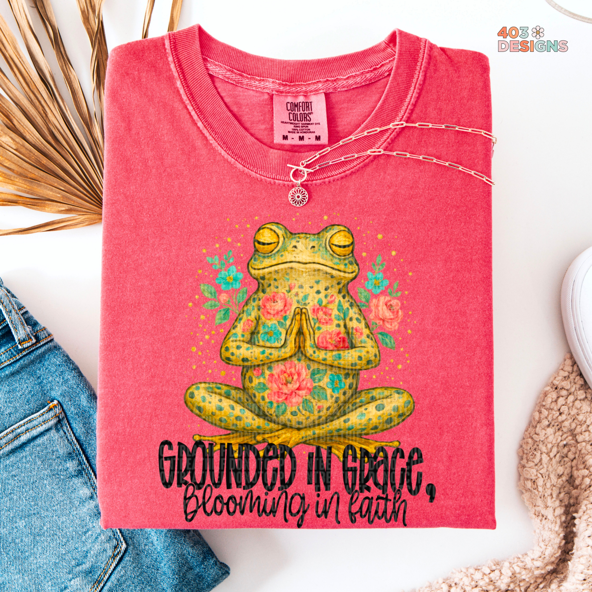 Grounded In Grace Frog DTF Transfer – 403Designs