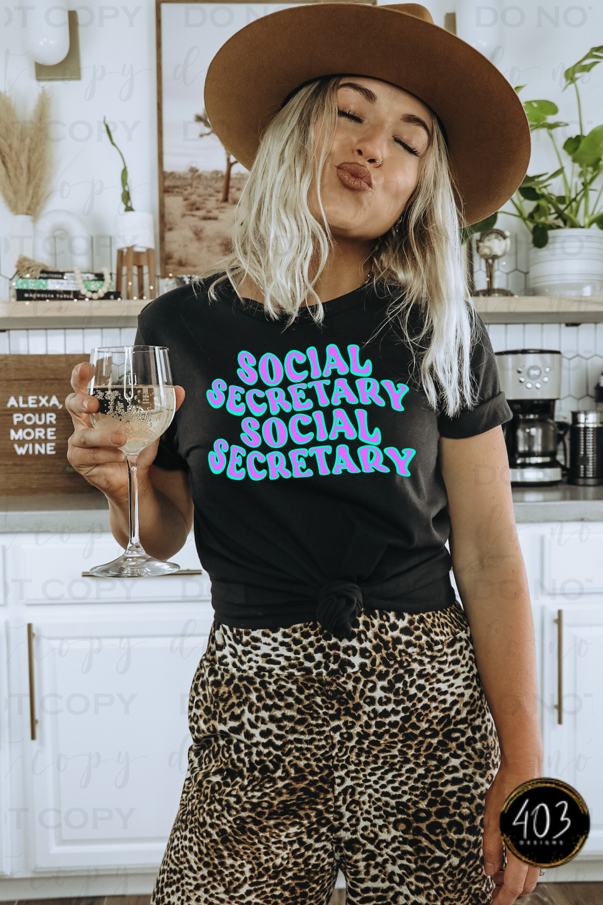 Social Secretary DTF Transfer – 403Designs