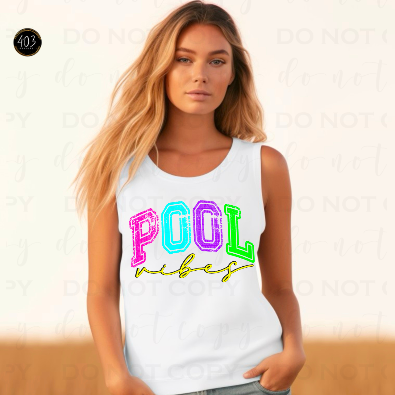 Pool Vibes DTF Transfer – 403Designs