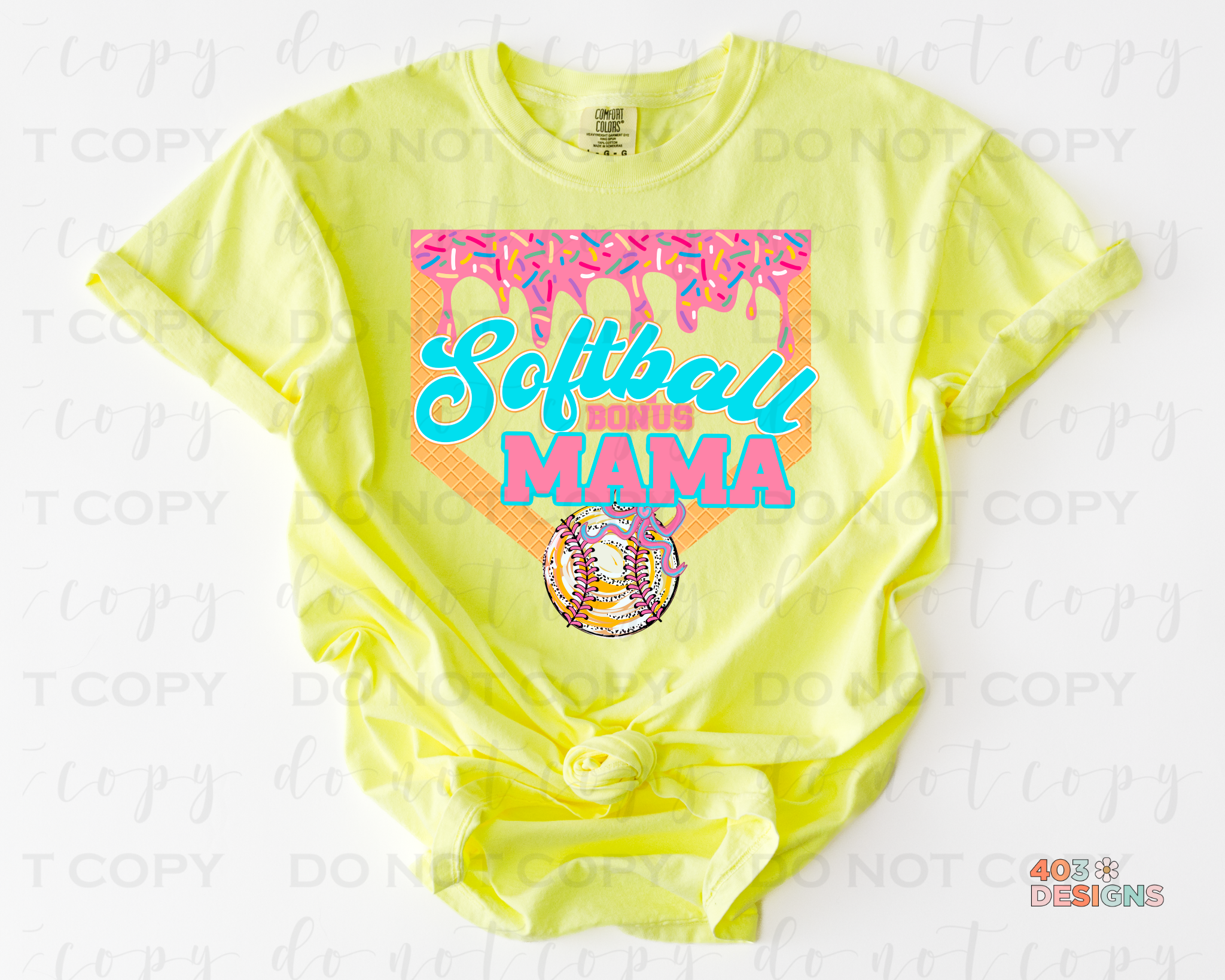 Softball Drip Personalized DTF Transfer – 403Designs