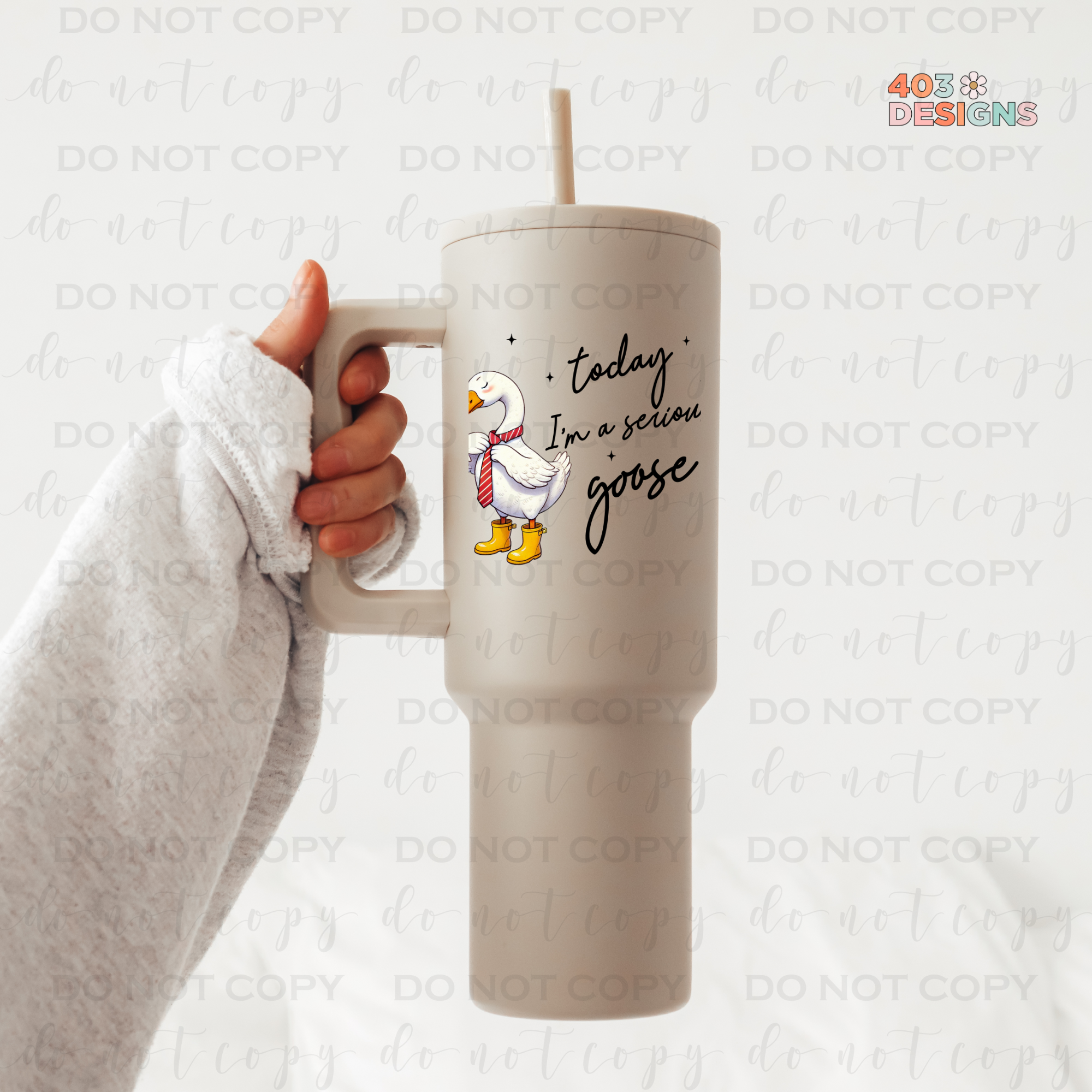 Today I'm A Serious Goose UV Sticker – 403Designs