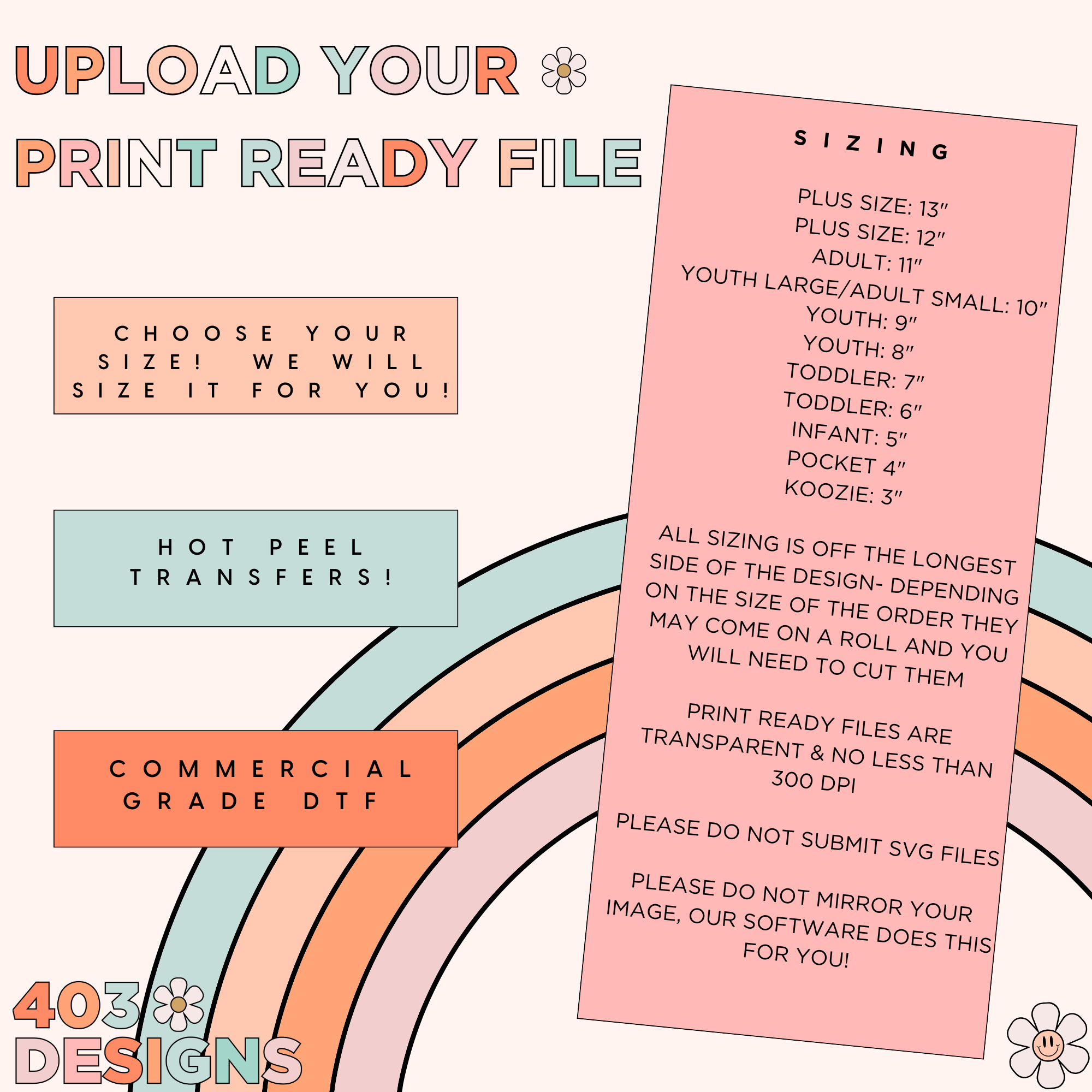 Upload Your Print Ready File- Custom DTF Transfer – 403Designs
